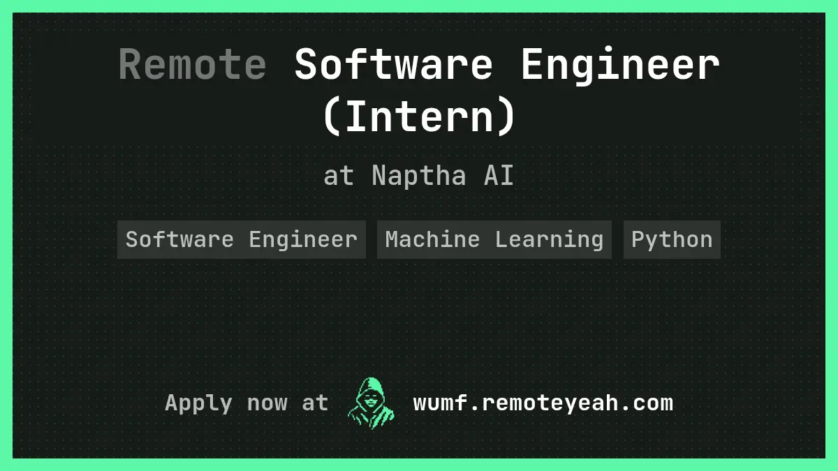 Remote Software Engineer (Intern) at Naptha AI