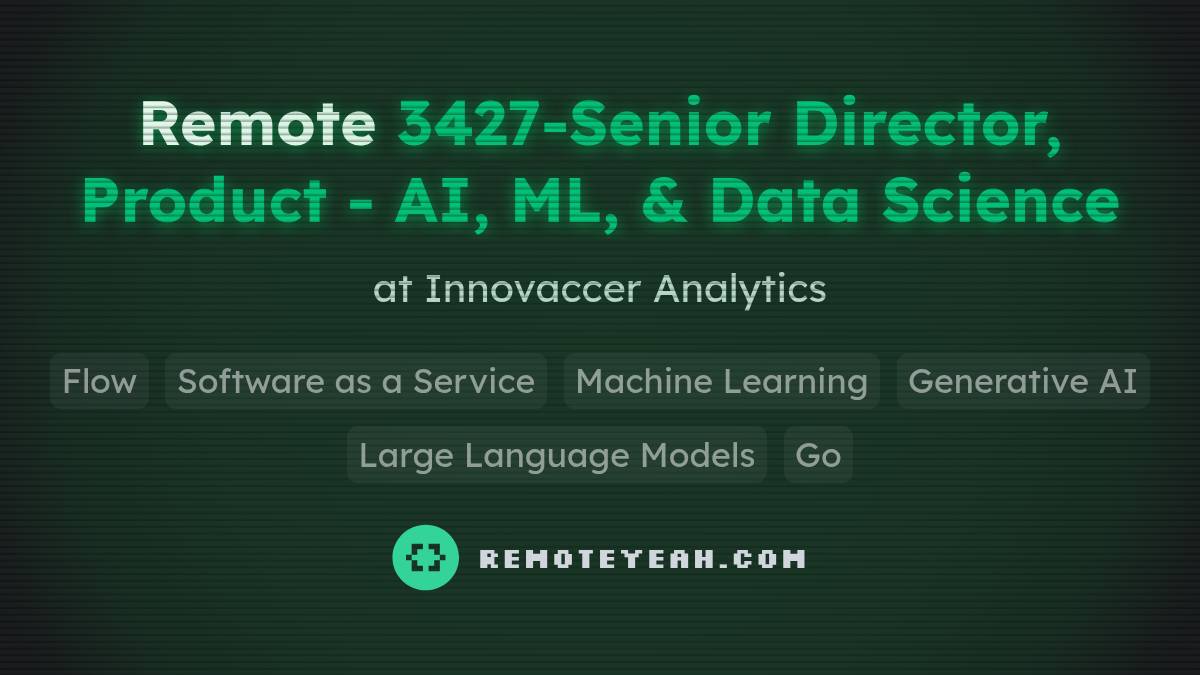 Remote 3427-Senior Director, Product - AI, ML, & Data Science at ...