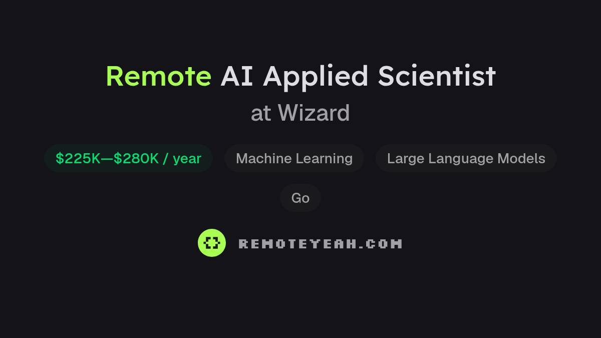 Remote AI Applied Scientist at Wizard