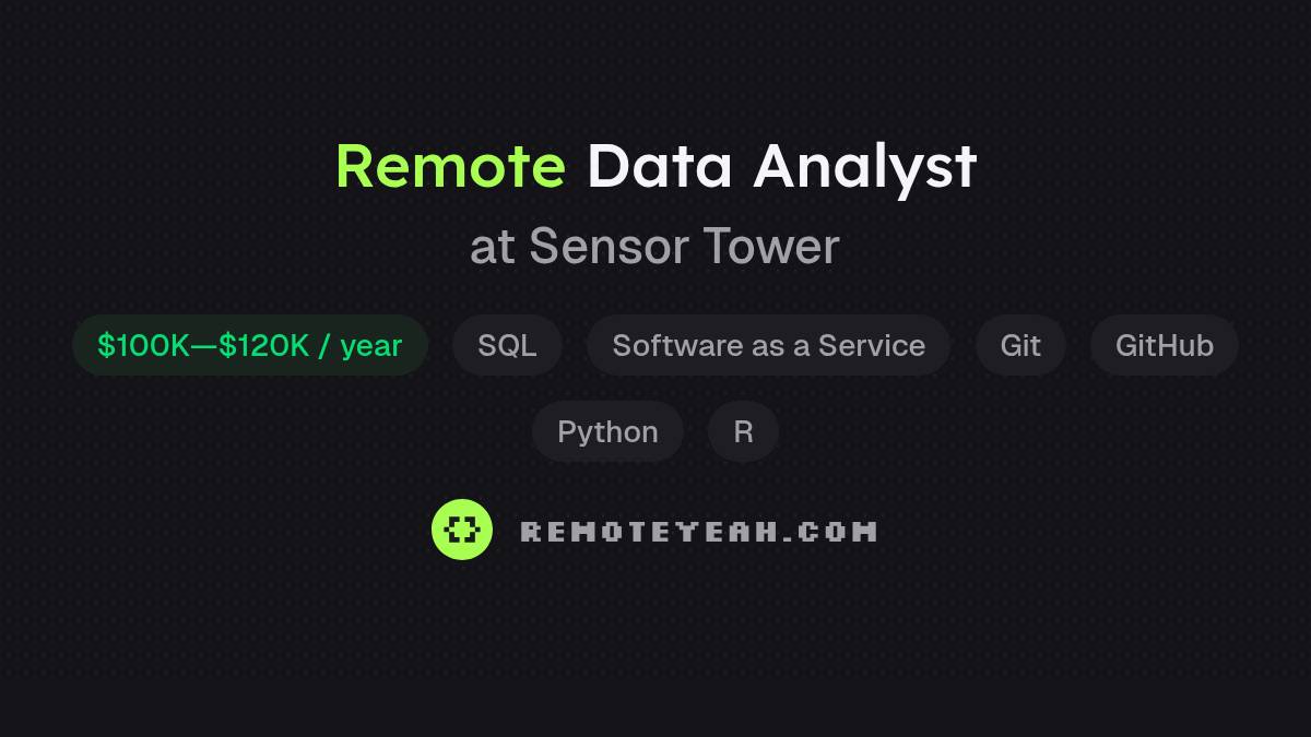 Remote Data Analyst at Sensor Tower