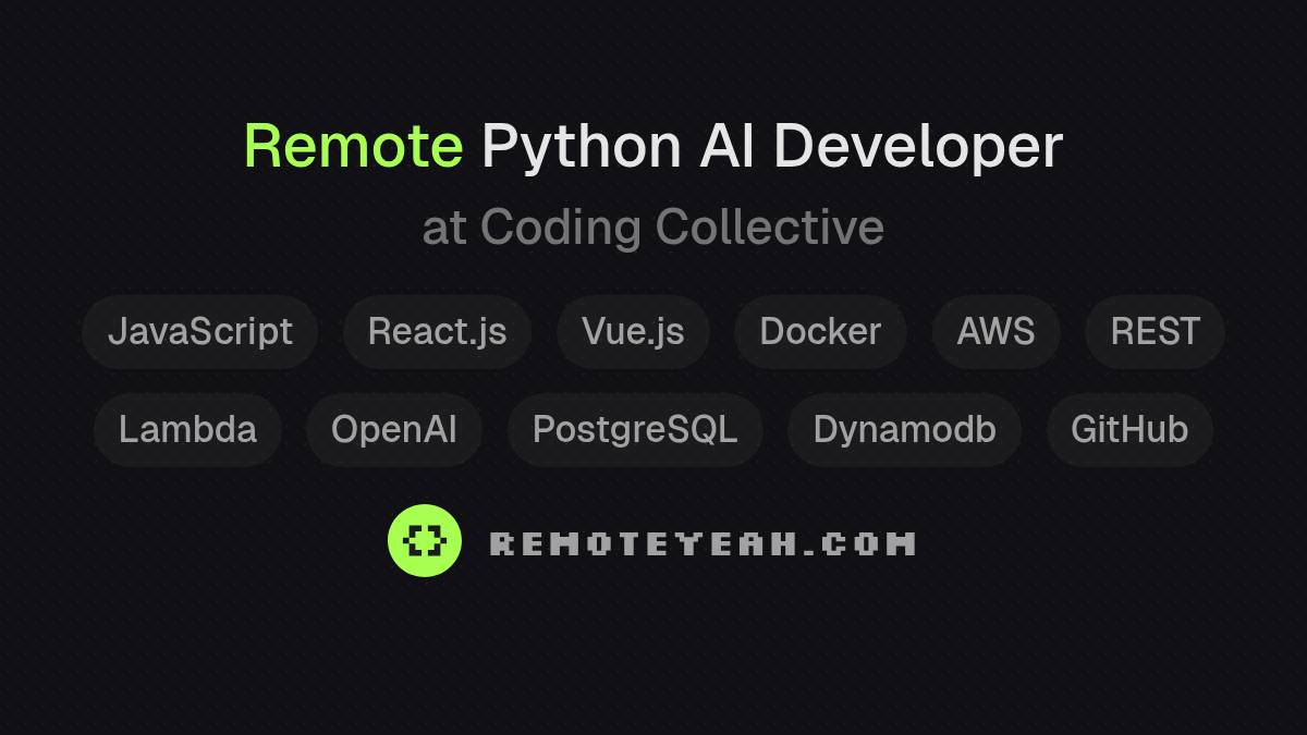 Remote Python AI Developer at Coding Collective