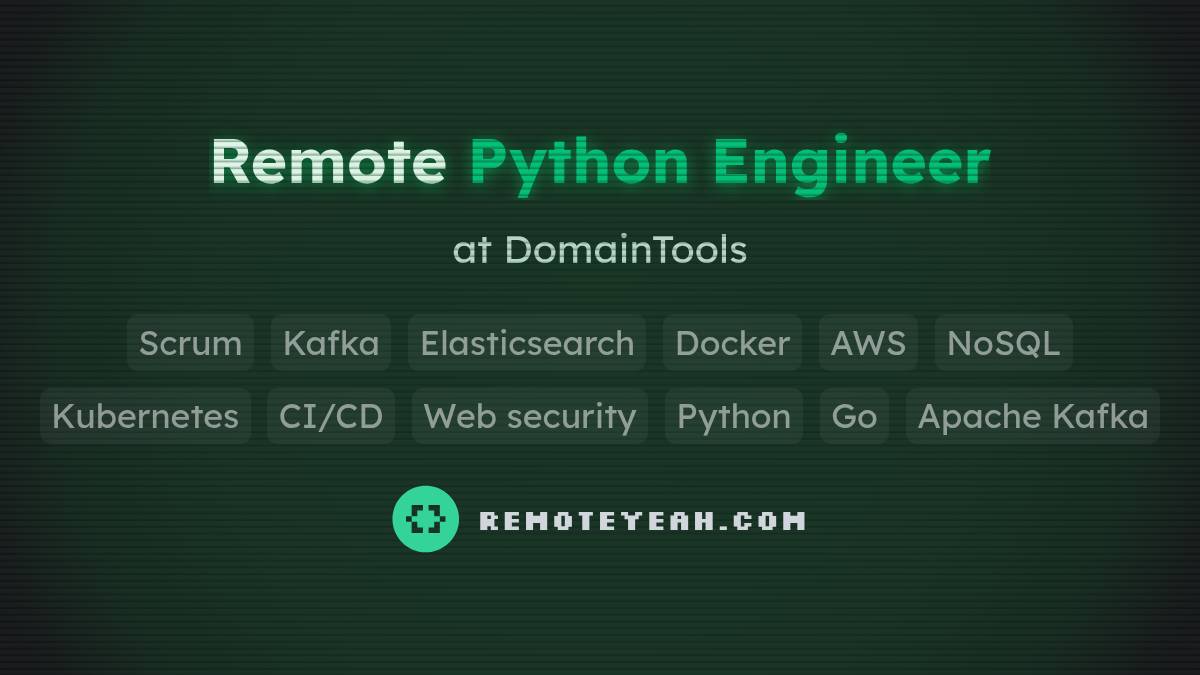 Remote Python Engineer at DomainTools