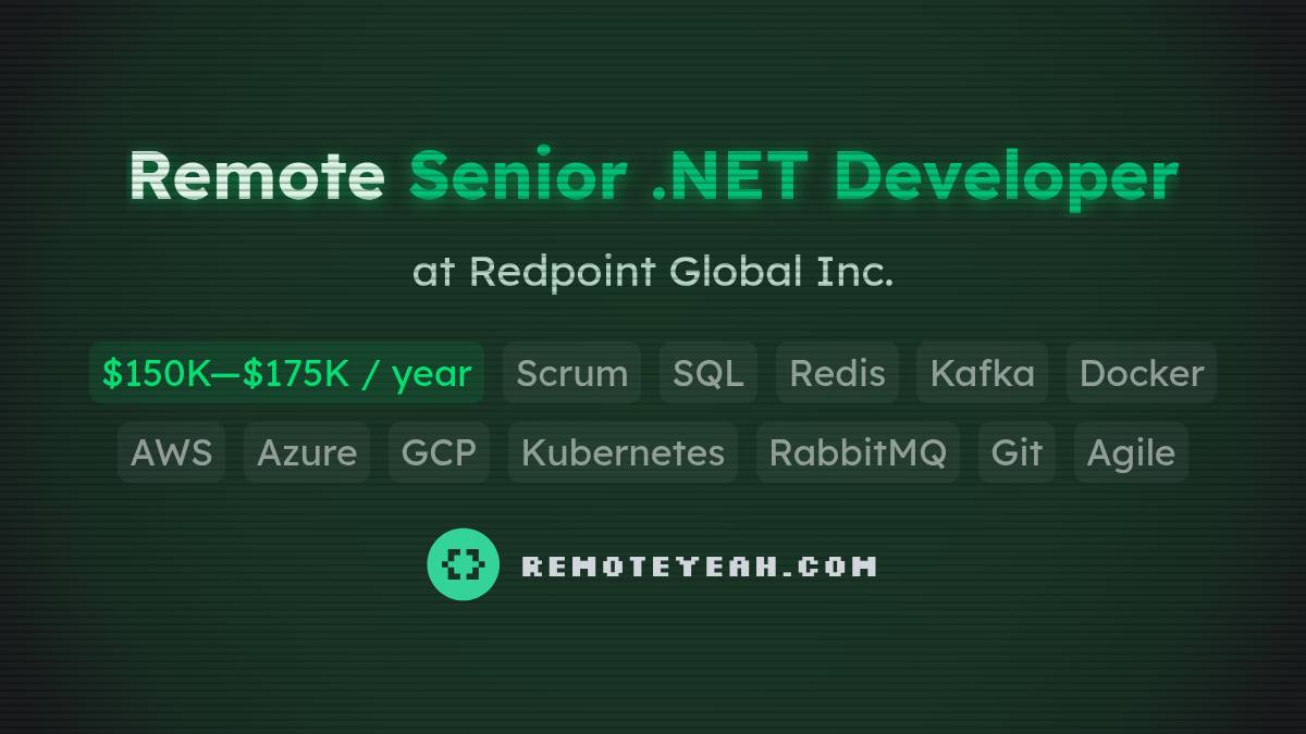 Remote Senior .NET Developer at Redpoint Global Inc.
