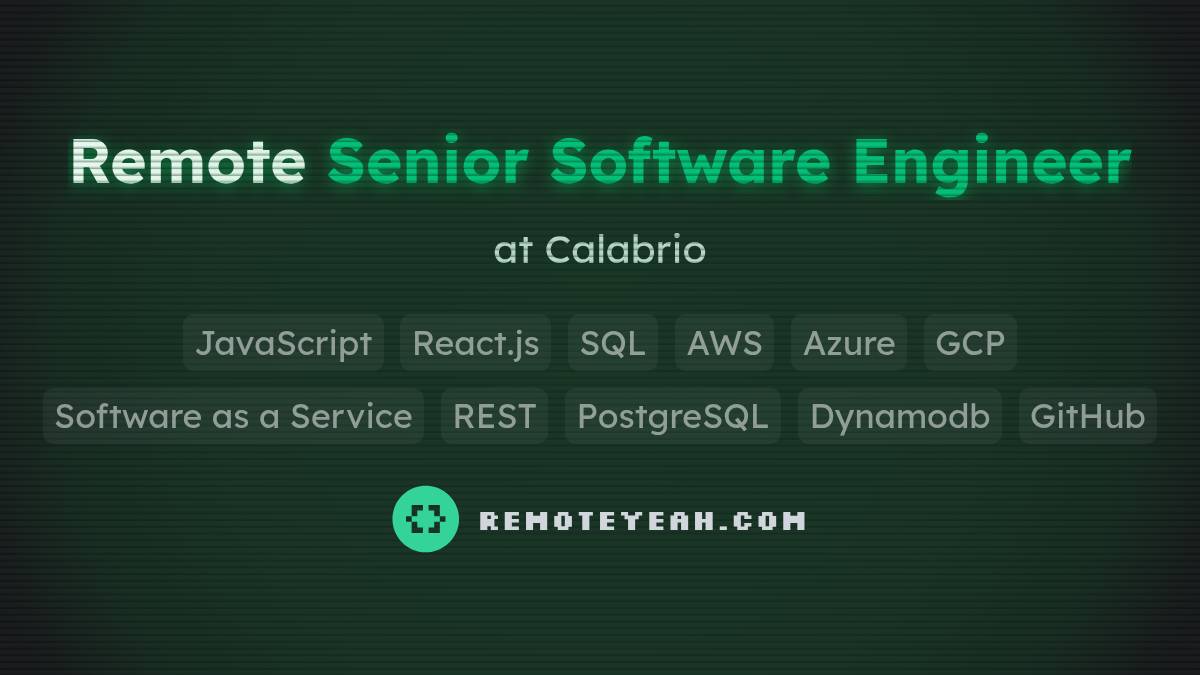 Remote Senior Software Engineer at Calabrio