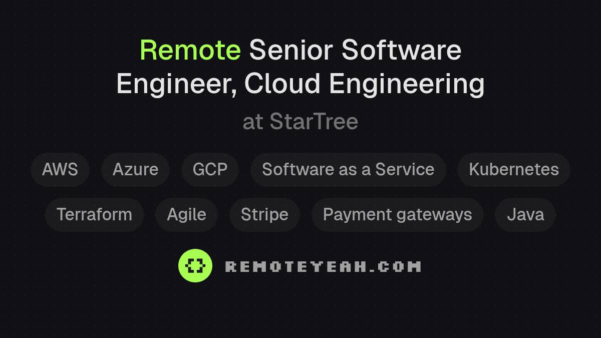 Remote Senior Software Engineer, Cloud Engineering at StarTree