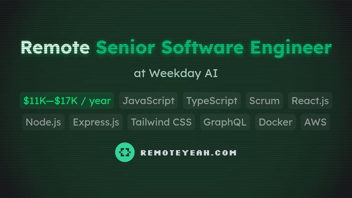 Remote Senior Software Engineer at Weekday AI