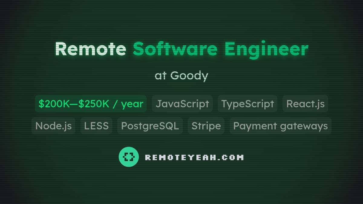 Remote Software Engineer at Goody