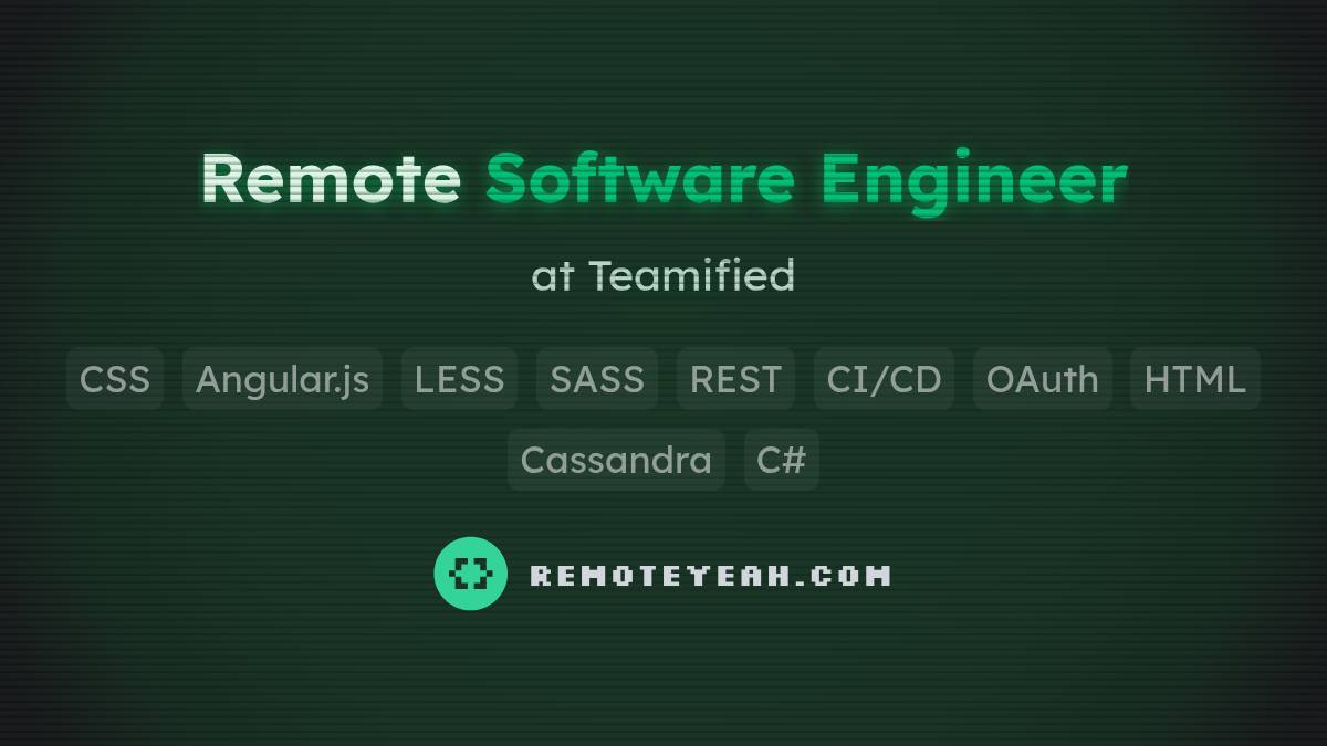 Remote Software Engineer at Teamified